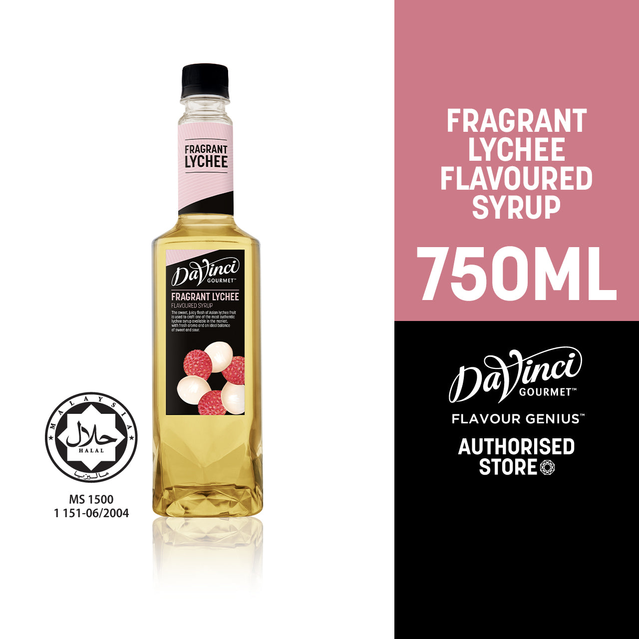 DVG DaVinci Gourmet Fragrant Lychee Flavoured Syrup - 750ml
